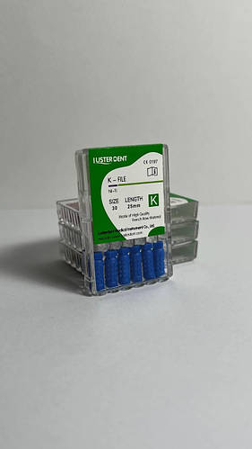 K-Files нікель-тітаніум 002574 Luster Dent 25мм №30,6шт/упак (ID ...