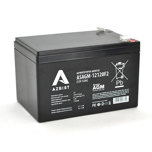Аккумулятор AZBIST Super AGM ASAGM-12120F2, Black Case, 12V 12.0Ah ...