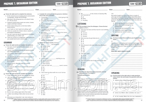 Prepare НУШ 7 Test Book (Joanna Kosta, Melanie Williams) / Тесты для 7 ...