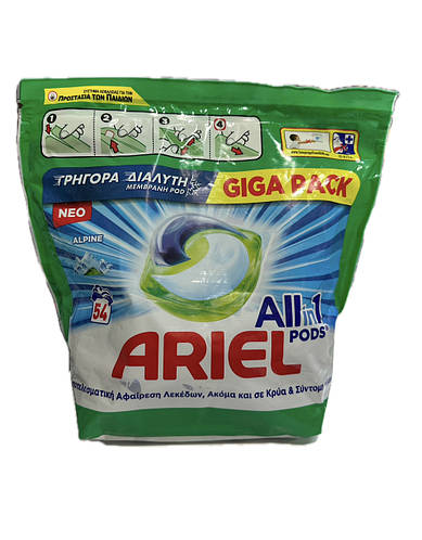 Ariel ALPINE капсули для прання All in 1 Pods 54шт (ID#2213003613 ...