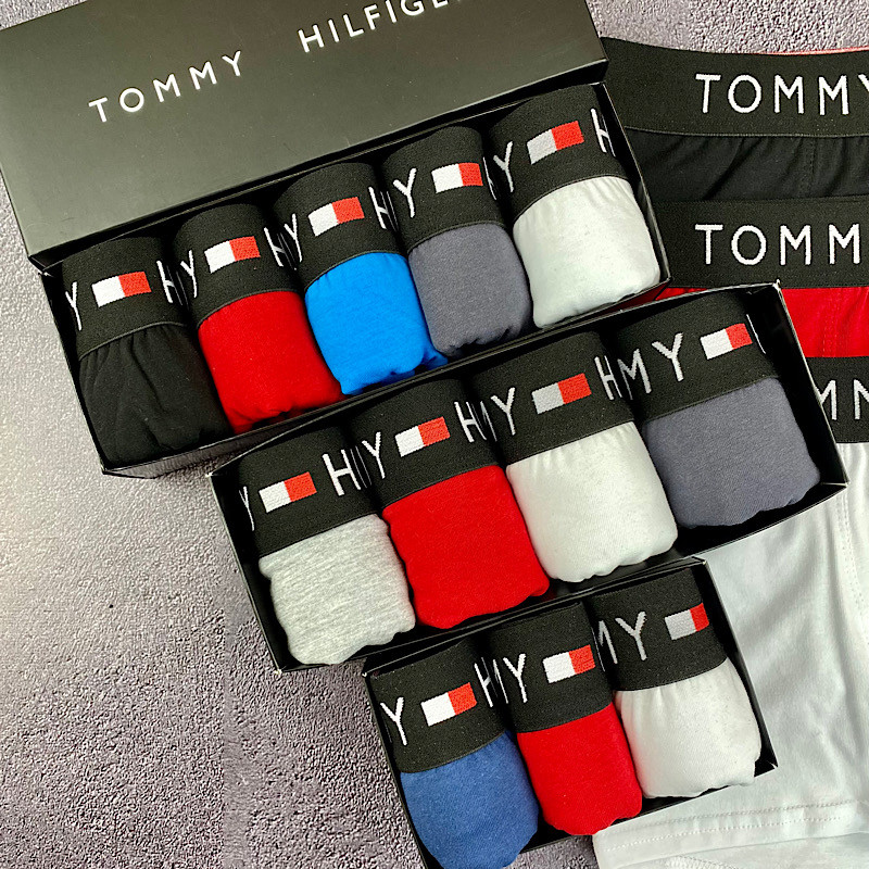 Набор мужских трусов Tommy Hilfiger (хлопковые мужские трусы, 5 шт) (ID ...