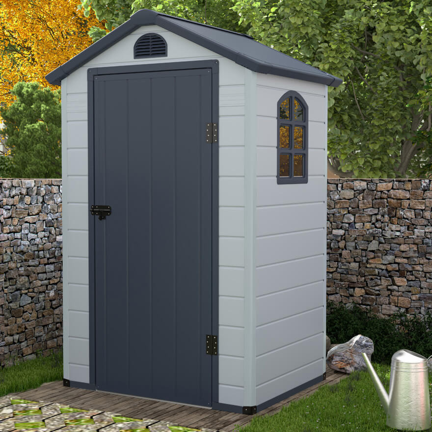 Сарай хозблок пластиковий для саду Hardmaister Vermont Light Grey ...