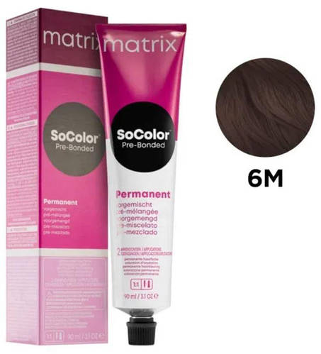 Стойкая крем-краска для волос Matrix SoColor Pre-Bonded Permanent 6M ...