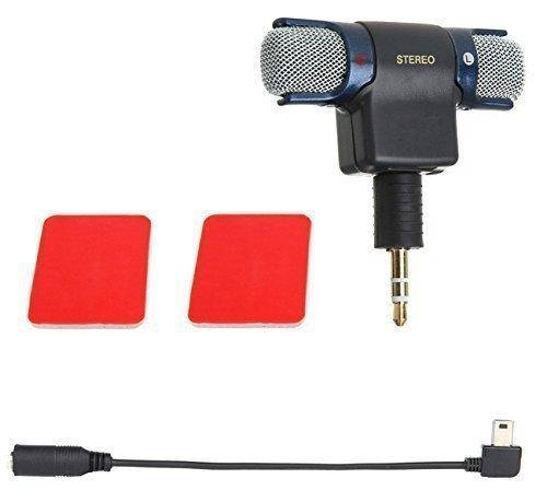 Стерео микрофон mini USB для GoPro с комплектом креплений (код XTGP313 ...