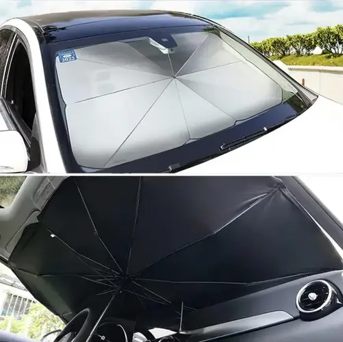 Зонт на лобовое стекло в авто Car Umbrellas Чёрный, солнцезащитная ...
