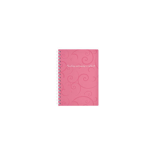 Блокнот Buromax spiral side, А6, 80sheets, Barocco, square, pink (BM ...