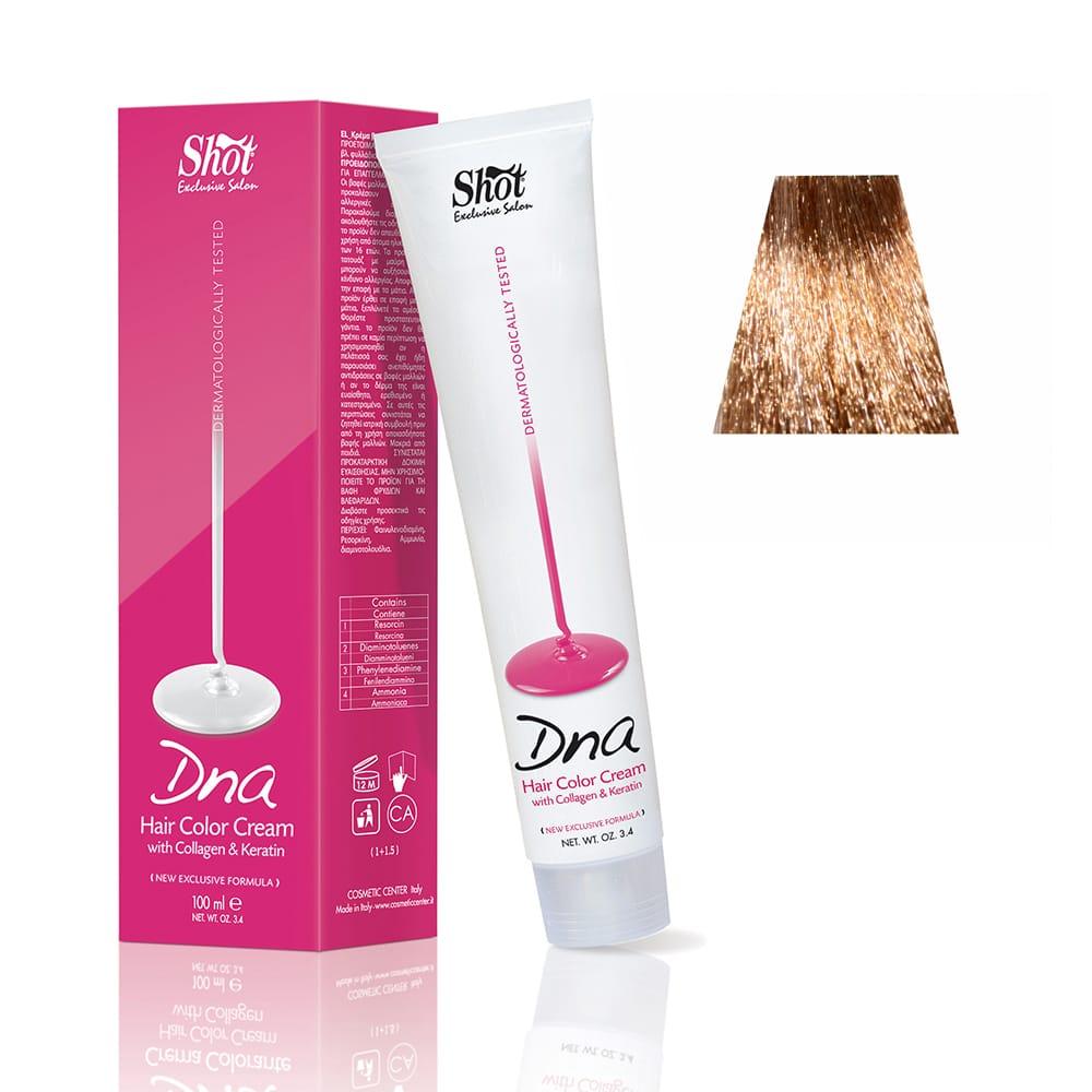 Крем-фарба для волосся з колагеном SHOT DNA Hair Color Crem (Колір: 8. ...