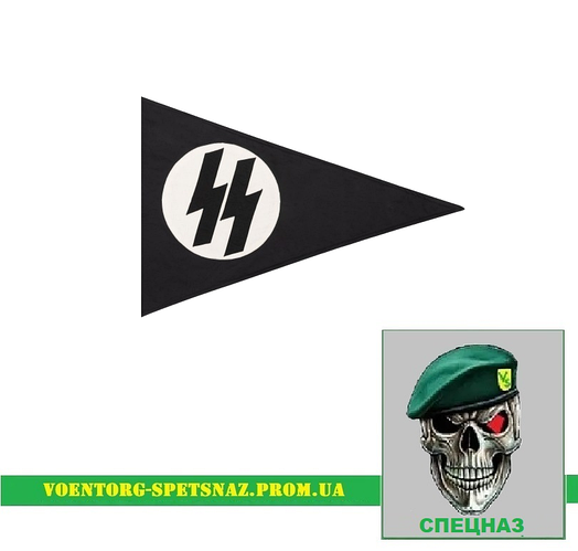 Шеврон патч "Молнії Ваффен WAFFEN СС руни Зіг Rune Sig трикутний ...