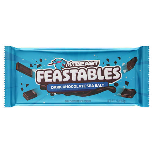 Шоколад MrBeast Feastables Dark Chocolate Sea Salt Темний з морською ...