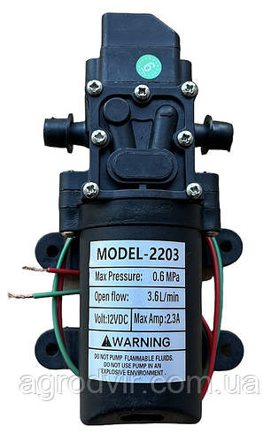 Аккумуляторный насос для опрыскивателя 12 вольт 3.6 л/м. (2203) с ...
