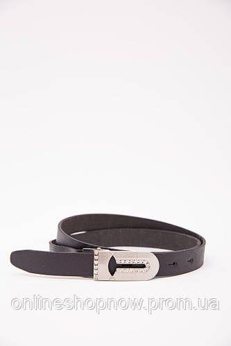 Жіночий ремінь зі шкірзаму, пряжка з гачком, колір Чорний, 196RL25S0G17 ...