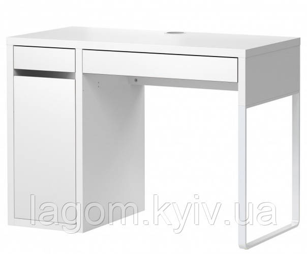Письменный стол IKEA MICKE 105x50 см белый компьютерный столик, стол ...