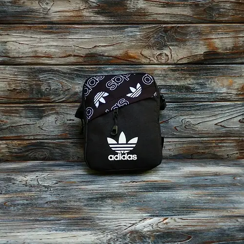 Мужская споривная барсетка черная сумка через плечо Adidas Адидас (ID ...
