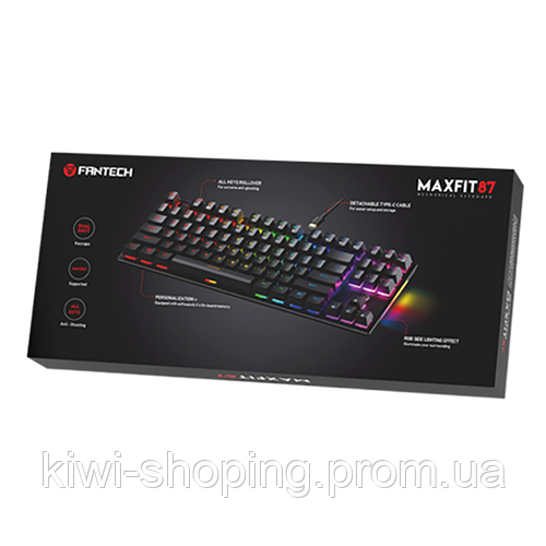 Клавіатура Ігрова Fantech MAXFIT 87 MK856 RGB Blue Switch Колір Чорний ...