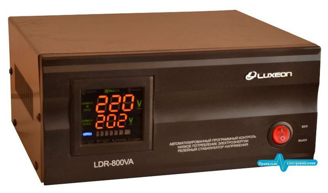 Стабілізатор напруги Luxeon LDR-800 від компанії "Правильне електроживлення"