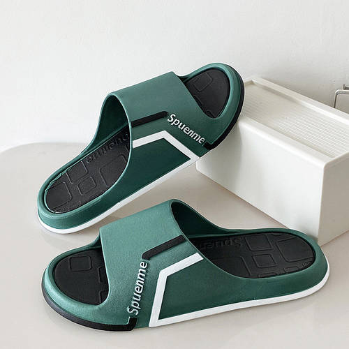 Новые модные мужские шлепанцы, нескользящие износостойкие на толстой ...