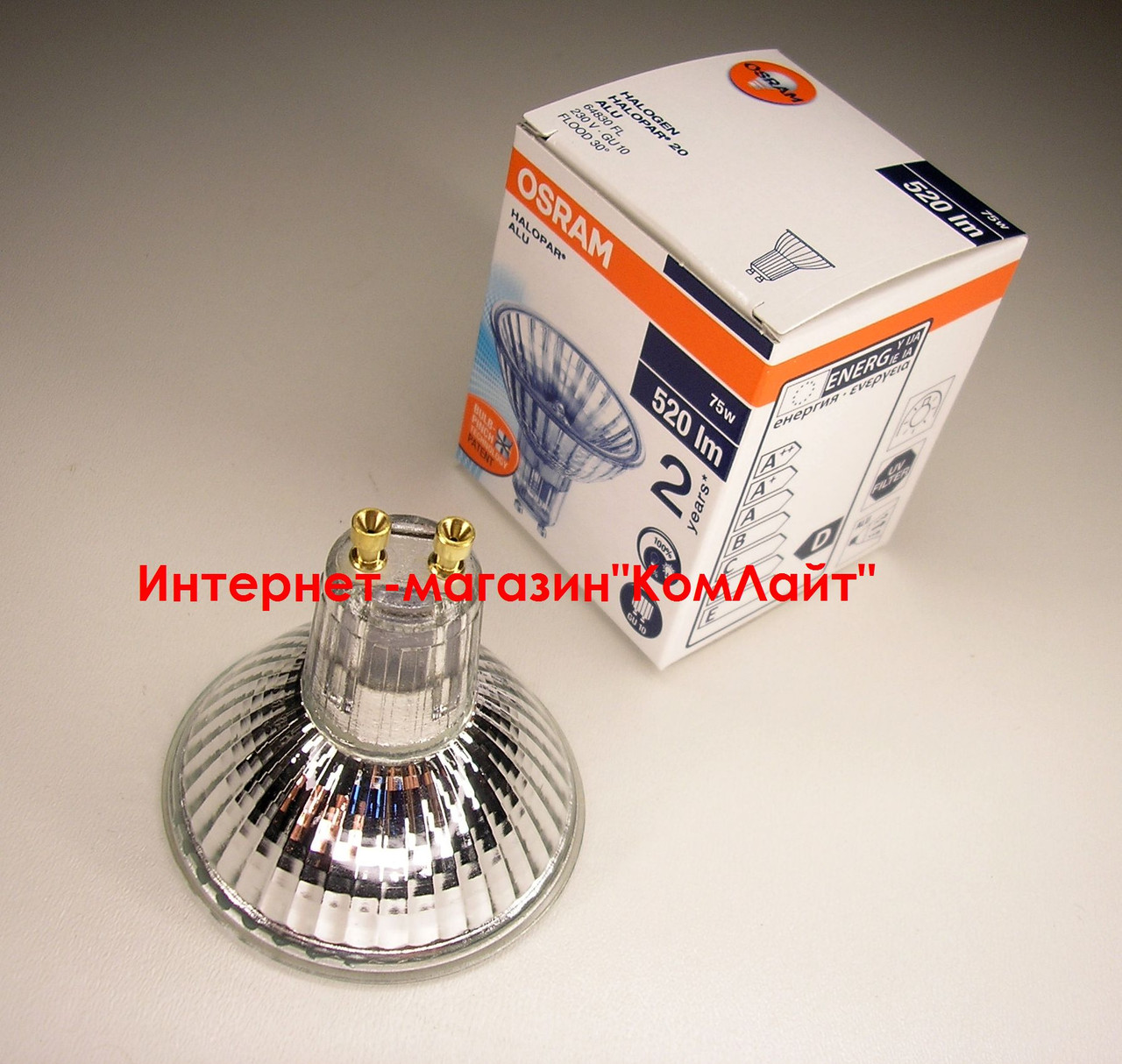 Лампа галогенная OSRAM HALOPAR 20 64830 FL 75W 230V GU10 (Словакия ...