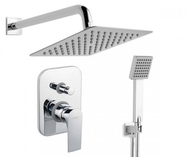 ALGEO SQUARE набір прихованого монтажу з верхнім душем (ID#2434808799 ...