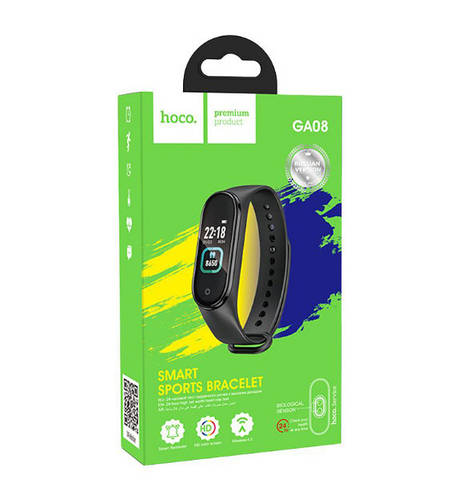 Смарт Фитнес-браслет Hoco GA08 LMH черный (ID#2224138867), цена: 387 ...