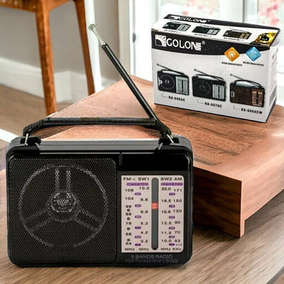 Потужний радіоприймач Golon RX98 Black Акумуляторний портативний USB SD ...