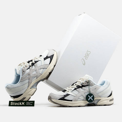 Белые мужские кроссовки Asics Gel Летние кроссовки Асикс сеточка ...