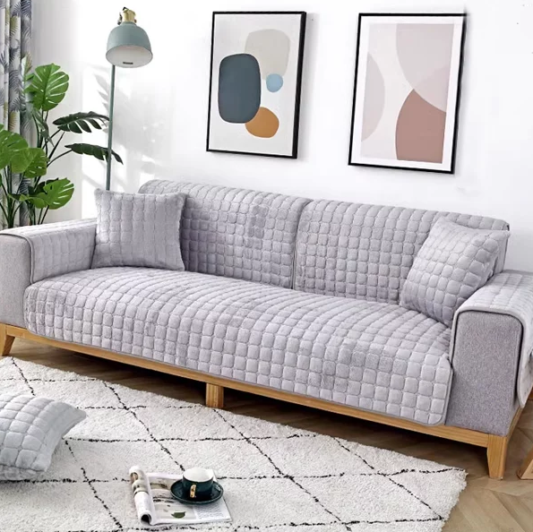 Накидки для меблів чохли на диван та крісла 90х210 сріблясто сірий продаж ціна у Києві