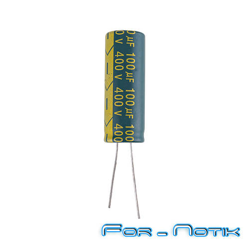 Конденсатор 100mF, 400V, Size 10x17mm, рабочая температура -40 +105 (ID ...