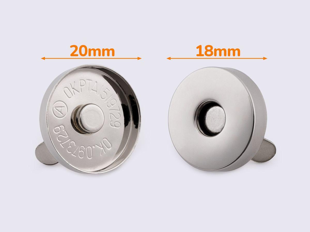 Магнитная кнопка наружная р. 18*4,5 мм, цв. гальваника №14 (65-308 ...