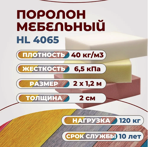 Поролон мебельный HL4065 размер 2*1.2 м, цена 705.63 ₴: купить на Prom ...