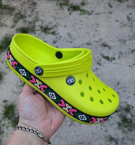 -Женские Тапочки CROC$ Лайм Кроксы Шлёпки Сланцы Жолтые (размеры: 37,39 ...