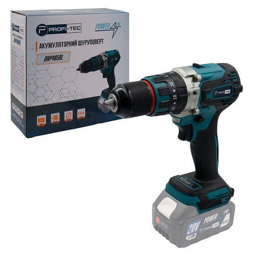 Акумуляторний шуруповерт PROFI-TEC DHP485BL POWERLine (без акумулятора ...