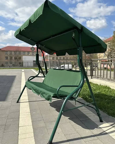 Садовая качеля с навесом Relax Plus большая Усиленная 3-х местная ...