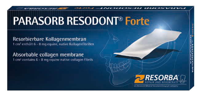 Колагенова мембрана PARASORB RESODONT® Forte (L) 6,4 x 2,5 см, Resorba ...