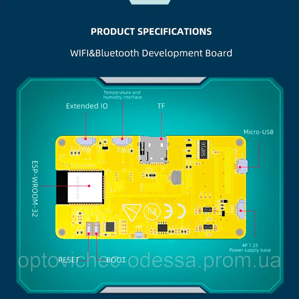 Плата ESP32 Arduino LVGL IOT Wi-Fi і Bluetooth Хіт продажу! (ID ...