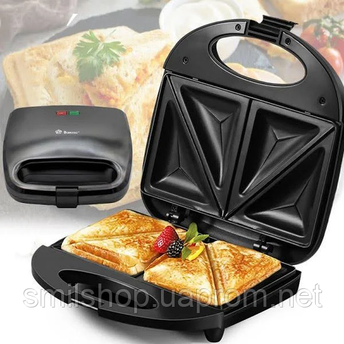 Сэндвичница электрическая Domotec MS 7777 на 750 Вт с индикатором ...