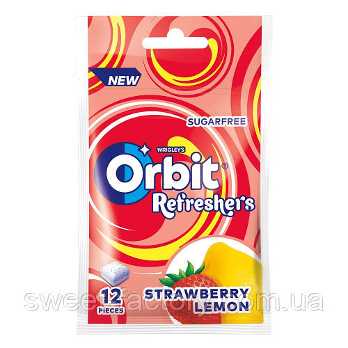 Жвачка Orbit Refreshers Strawberry Lemon Sugar Free 12s 26g, цена: 143 ...