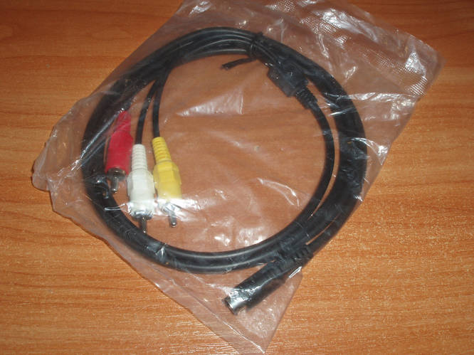 Кабель S-Video (7 pin) - 3 RCA компонентный сигнал (1.5 m) композит ...