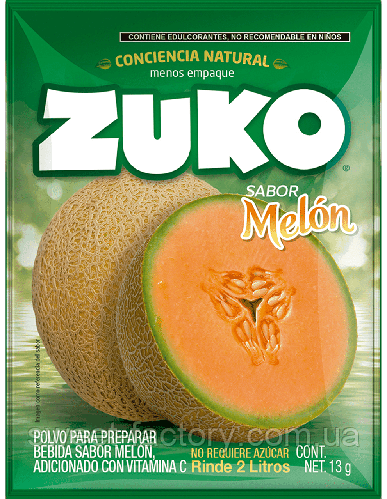 Порошковый напиток Zuko Melon 13g (ID#1024846984), цена: 199 ₴, купить ...