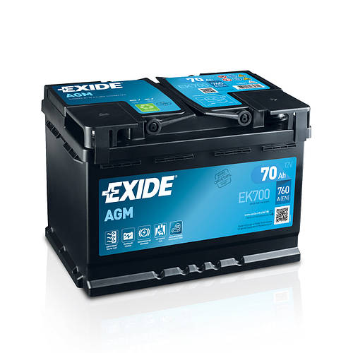 Аккумулятор автомобильный 70 Ah/12V EXIDE AGM Euro EK700 (ID#2230963286 ...