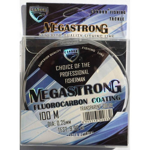 Леска Condor Megastrong Fluorocarbon Coating, 100м, 0,25мм ...