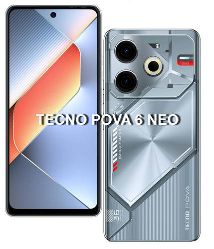 Телефон Tecno POVA 6 NEO 8/256 GB Starry Silver (Техно пова 6 нео) (ID ...