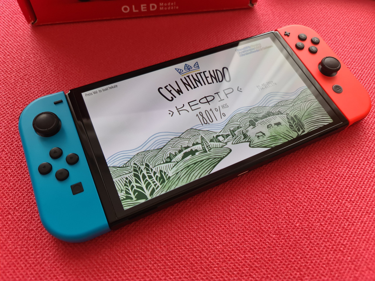 Прошитая (чипированая) nintendo switch oled 64+128 gb kefir, atmosphere ...