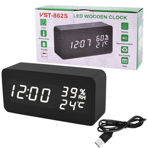 Годинник з LED-підсвіткою і датчиком температури Настільний годинник ...