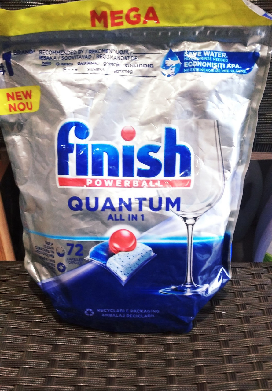 Таблетки для посудомоечных машин Finish quantum 72 шт. (ID#2233936032 ...