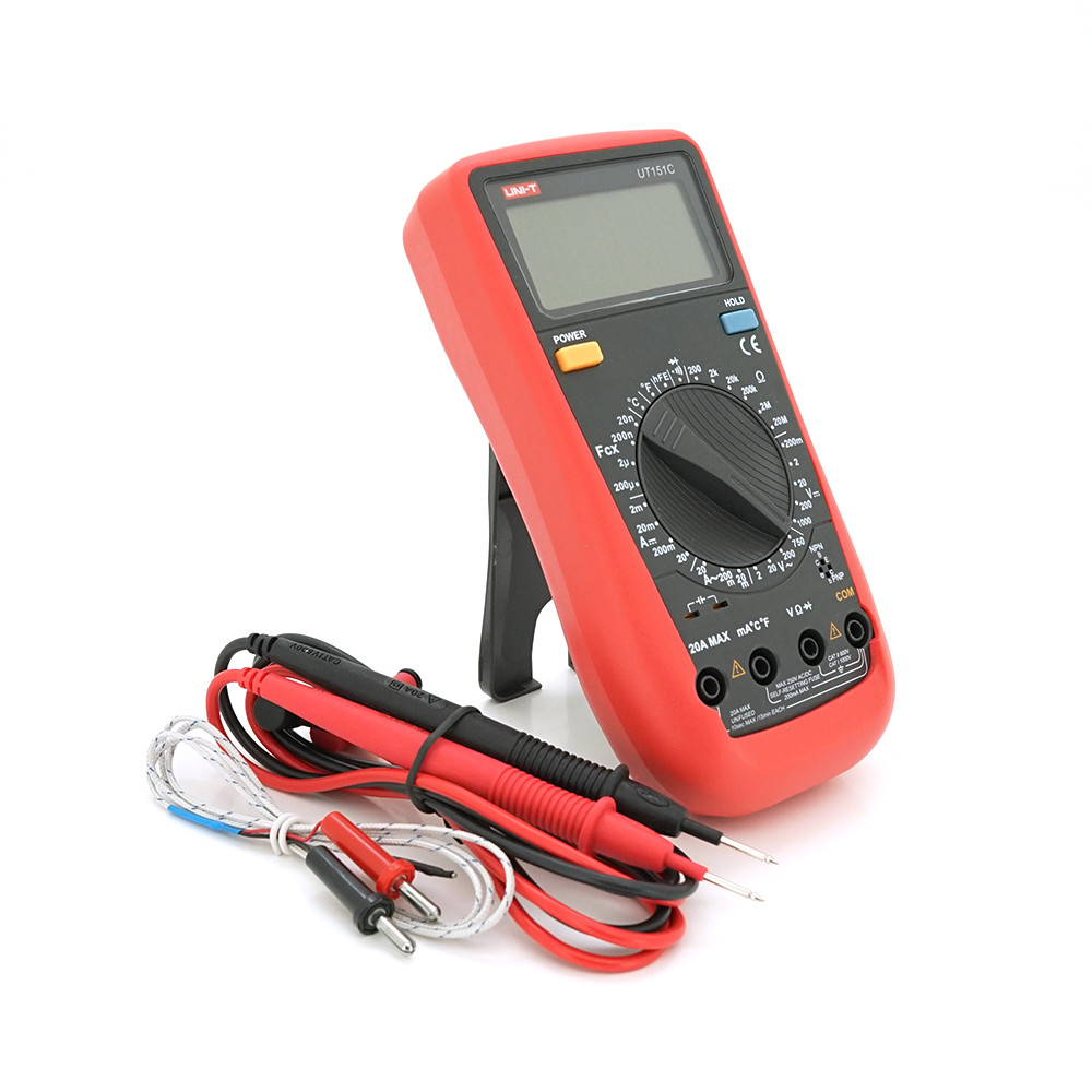 Мультиметр UNI-T UT151C Измерение: V (AC/DC), A (AC/DC), Ω, F, °C/°F. Функции: Data Hold ...