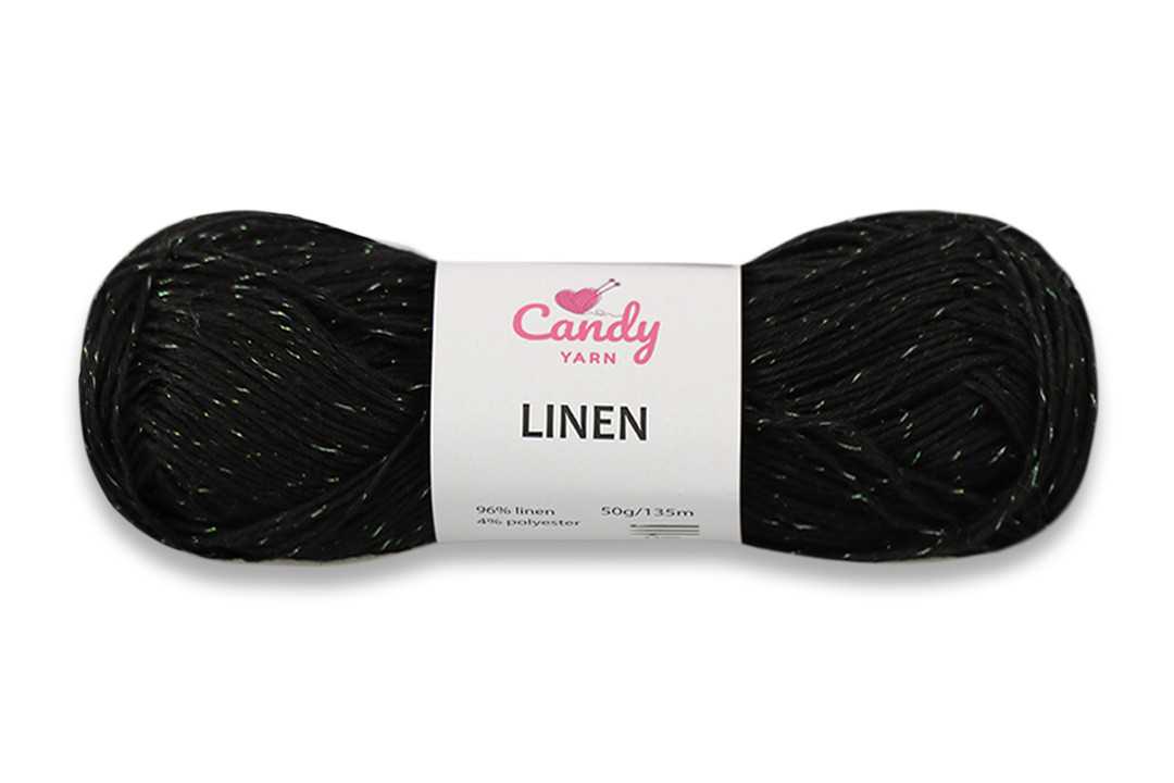 Candy-Yarn Linen, Чорний No16 - купити інтернет-магазин товарів для рукоділля Україна. Опт та ...