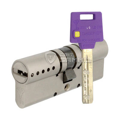 Цилиндр MUL-T-LOCK Classic Pro ключ/тумблер никель сатин 95 мм 60x35Т ...