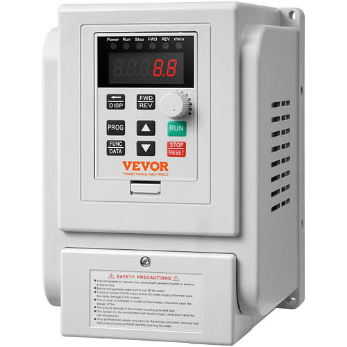 VEVOR 4kW 18A 5HP VFD Частотний перетворювач AC 220-240V Регулятор частоти Регулятор швидкості ...