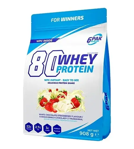 6pak Nutrition Протеїн 80 Whey Protein 908 g (white chocolate ...