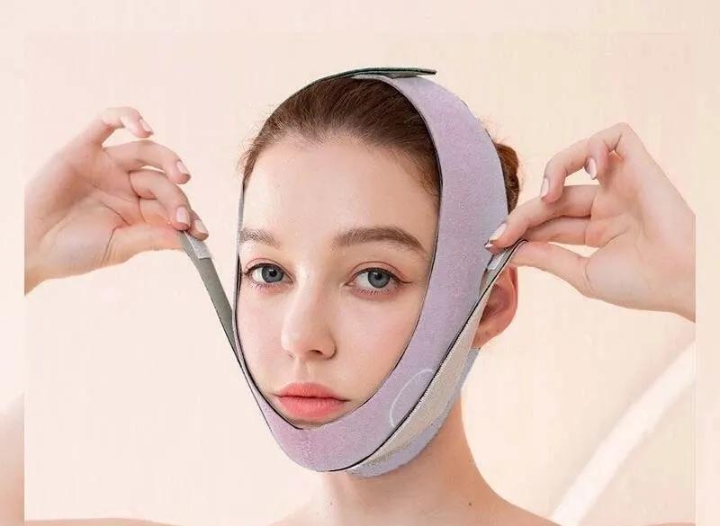Маска бандаж для подтяжки и коррекции овала лица и второго подбородка с ...